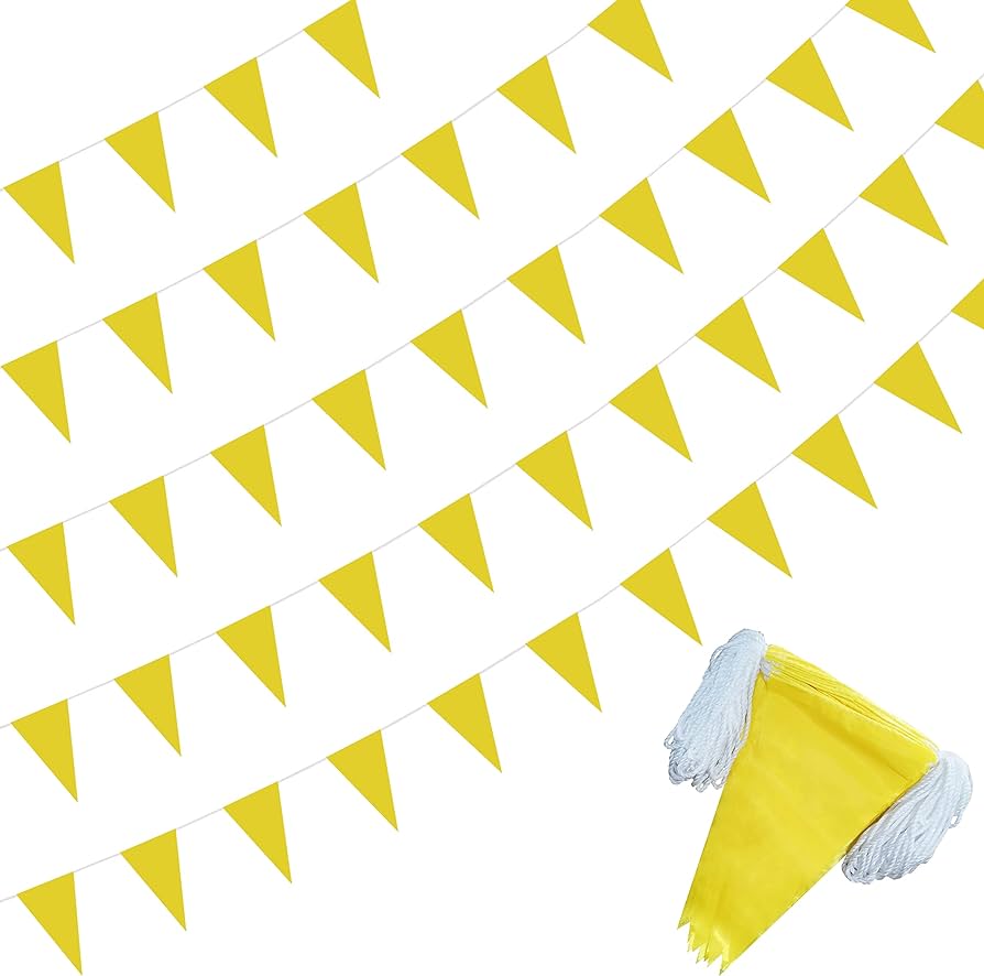 Cortina Safety Products 100' Yellow Vinyl Pennant Flag - (3 pack) – ItsMyLe
