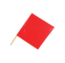 Cortina Safety Products 24" x 24" Bright Red Vinyl Warning Flags (3 pa ...